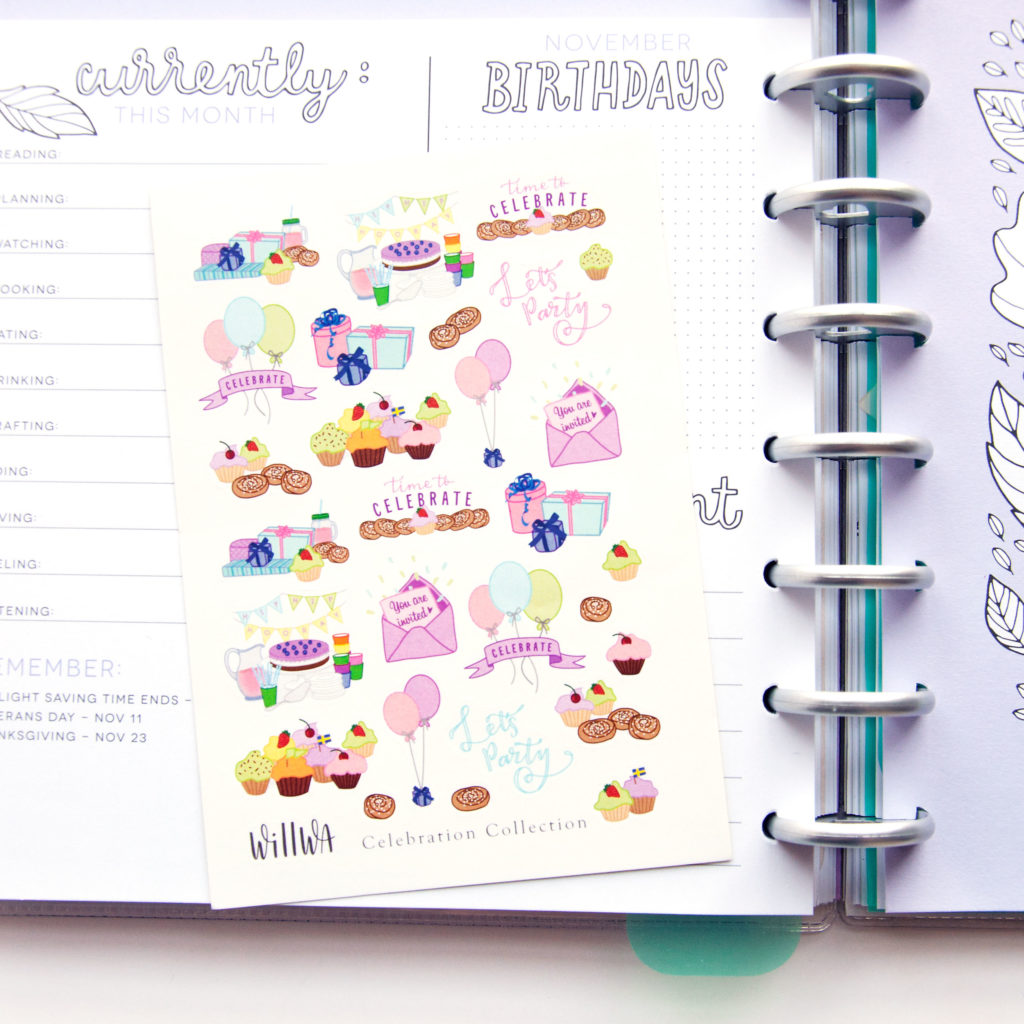 Celebration Sticker Sheet - Willwa