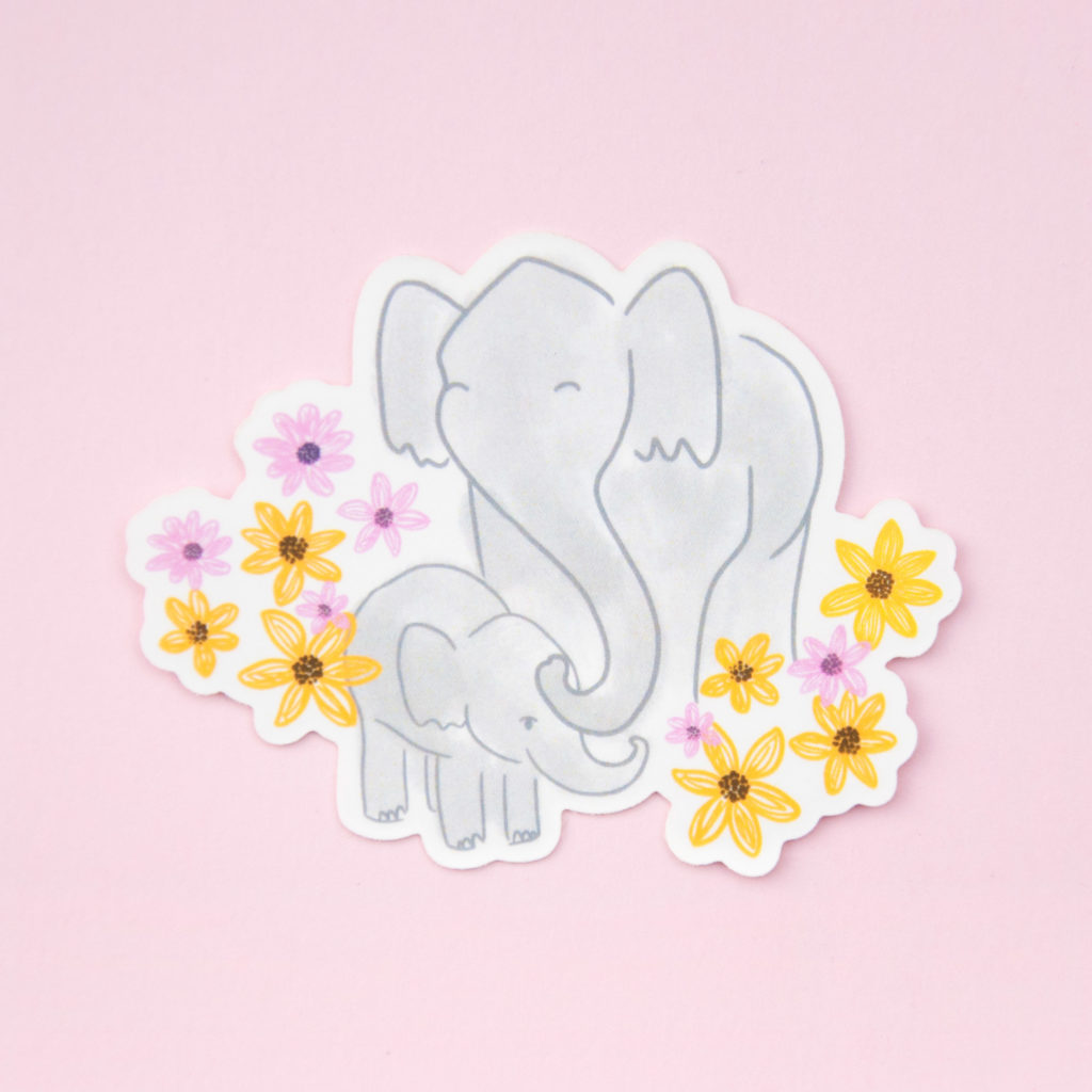 Elephant - Endangered Animals Sticker - Willwa